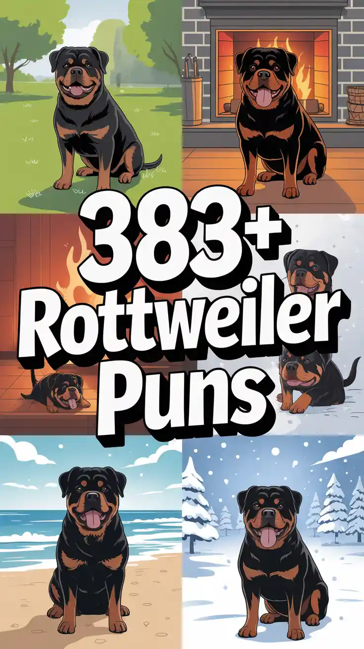 383+ Rottweiler Puns and Jokes – Ultimate Humor Guide