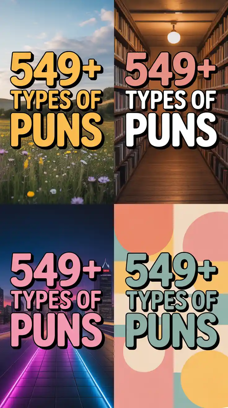 549+ Types of Puns Expressing Humor, Tone, and Well-Wishes